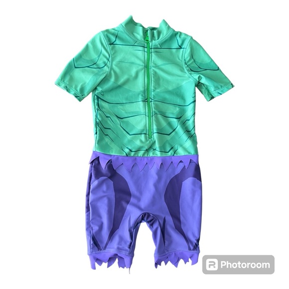 Disney | Swim | Hulk Costume Swimsuit For Boys Size 4 | Poshmark